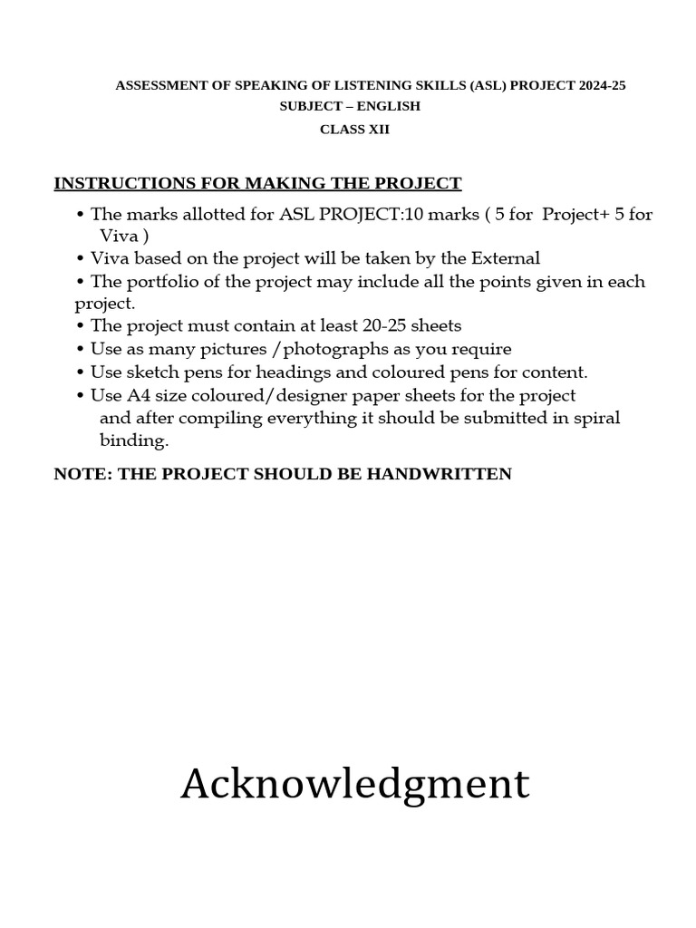 ALS Project 2024-25 | PDF