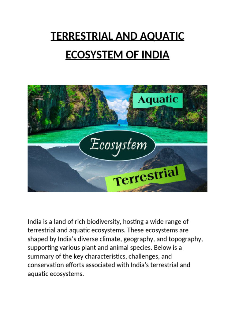 Terrestrial and Aquatic | PDF | Wetland | Forests