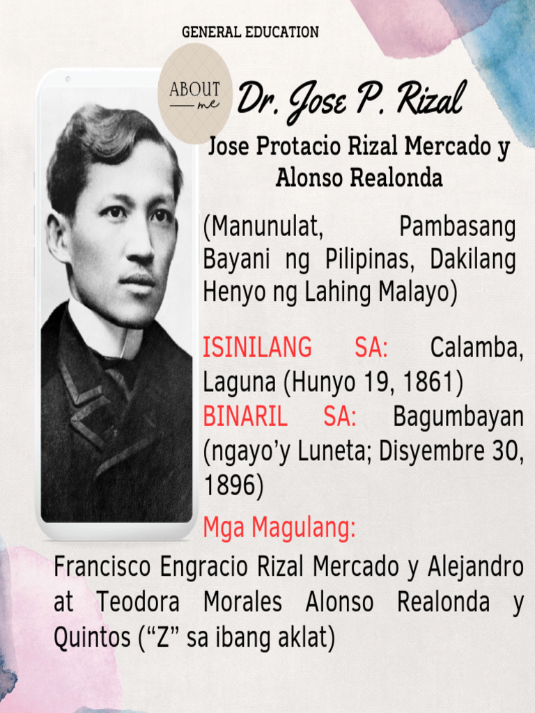 Dr. Jose Rizal (Gen Ed) | PDF