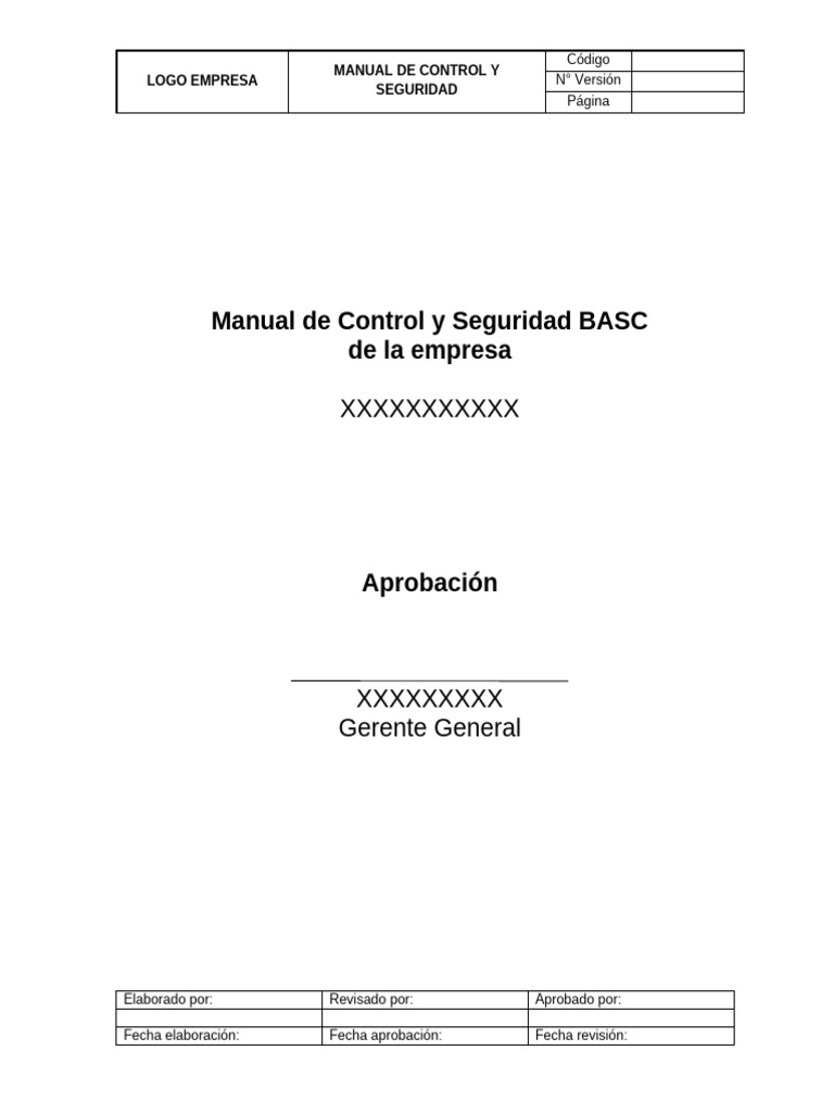 Manual de Seguridad BASC Empresa | PDF