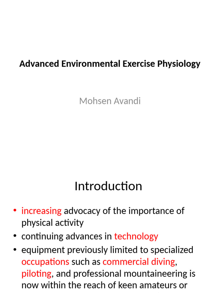 Advanced Environmental Exercise Physiology | PDF | Heat Transfer ...