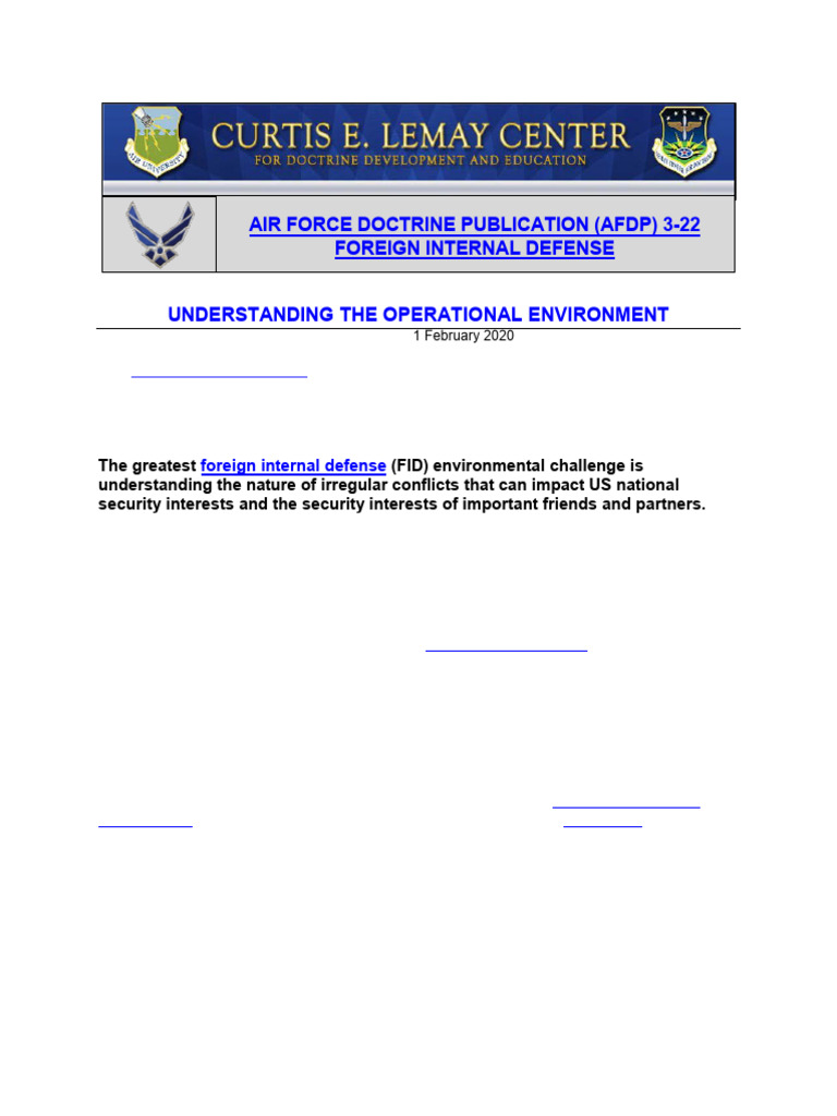 3 22 D05 FID Understand Envrnmnt | PDF | Insurgency