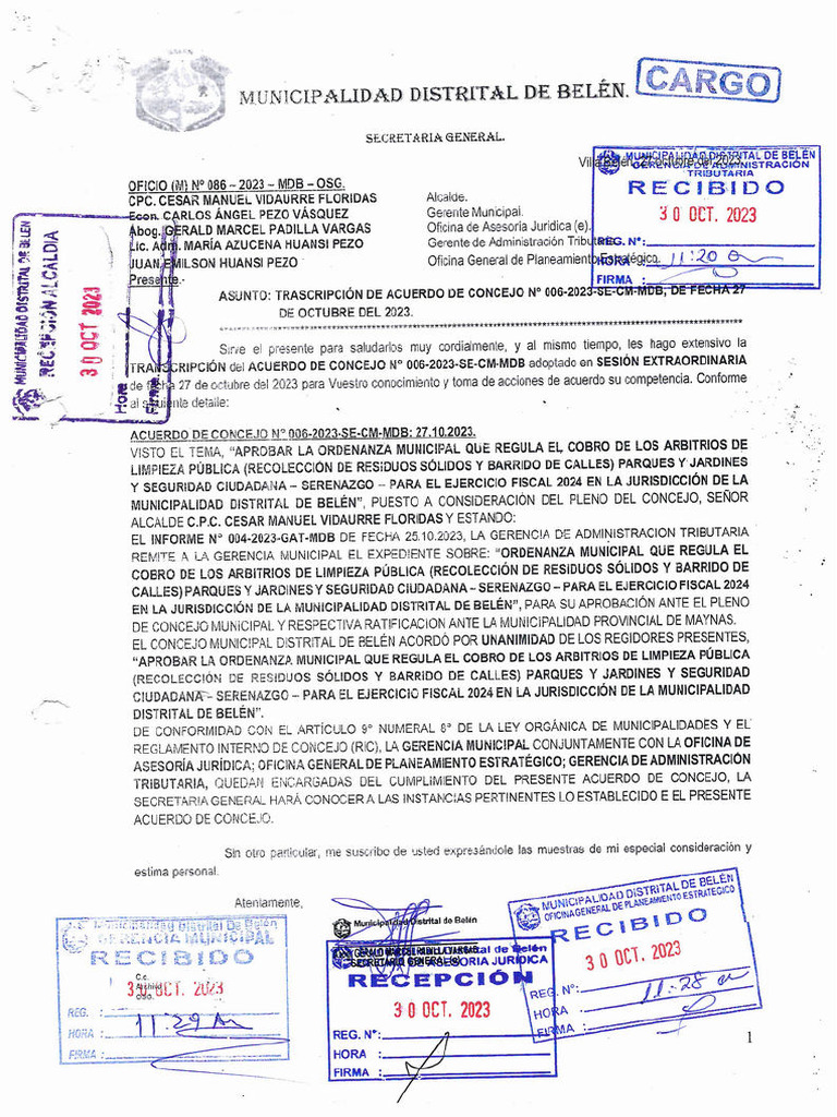 Oficio M N 086 MDB Osg Compressed | PDF