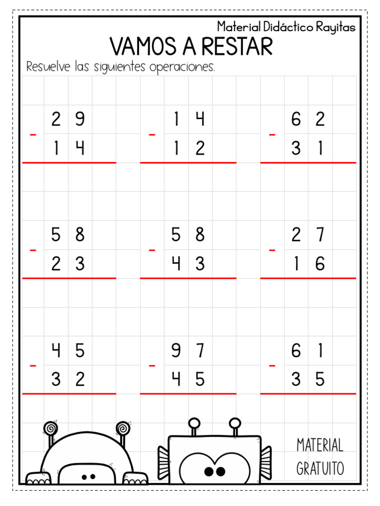 Cuadernillo de Restas | PDF