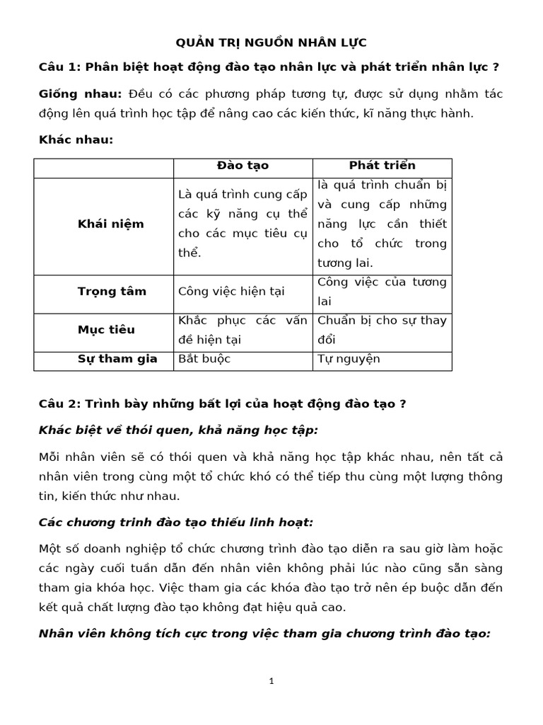QUẢN TRỊ NHÂN LỰC.docx final | PDF