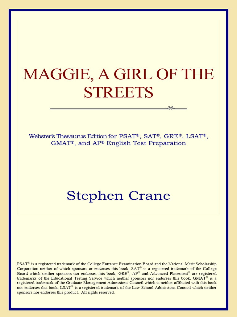 Am Lit Stephen Crane Maggie - A Girl of The Streets Websters Thesaurus ...