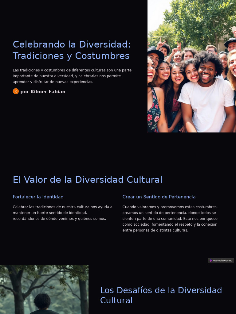 Celebrando La Diversidad Tradiciones y Costumbres | PDF | Sociedad ...