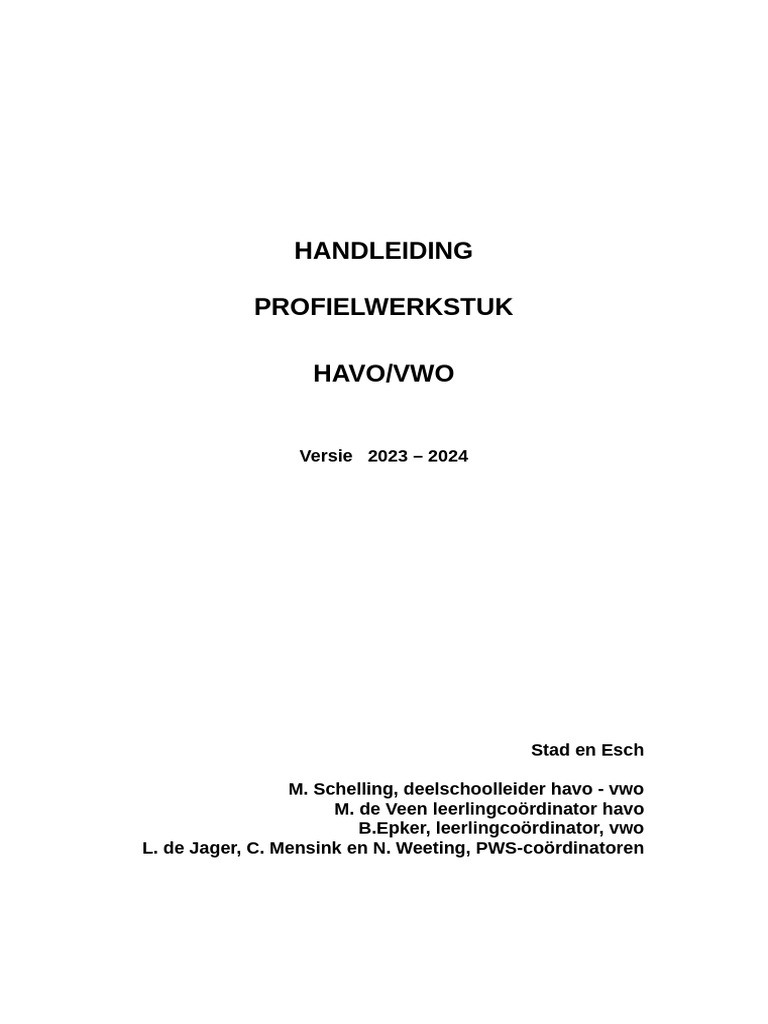 Handleiding Pws 202324 | PDF