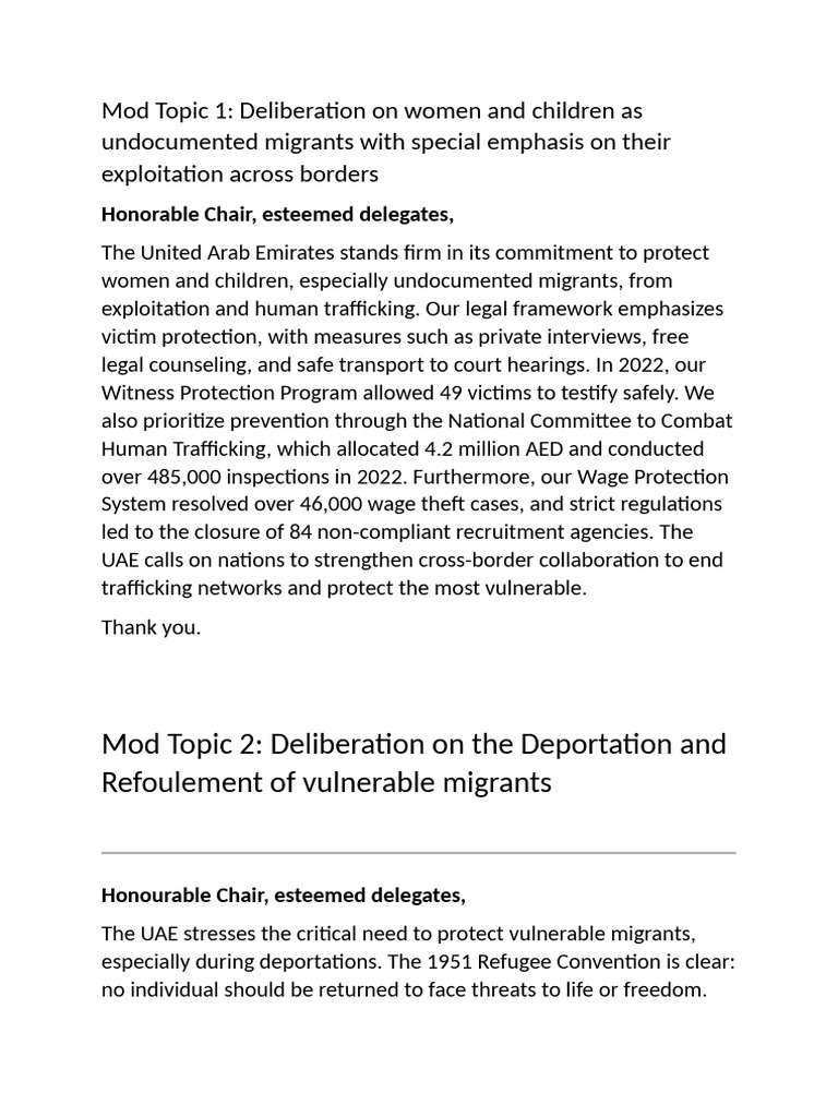 Mod Topics | PDF | Migrant Worker | United Arab Emirates