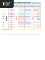Time-Table 2024-25 | PDF | Communication | Mathematics