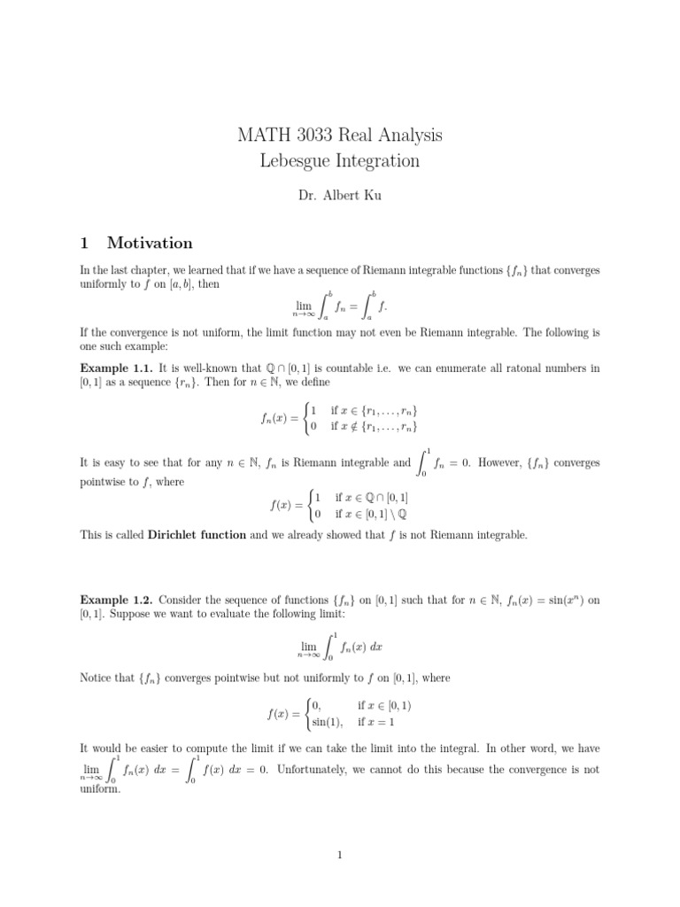 Integral | PDF | Lebesgue Integration | Integral