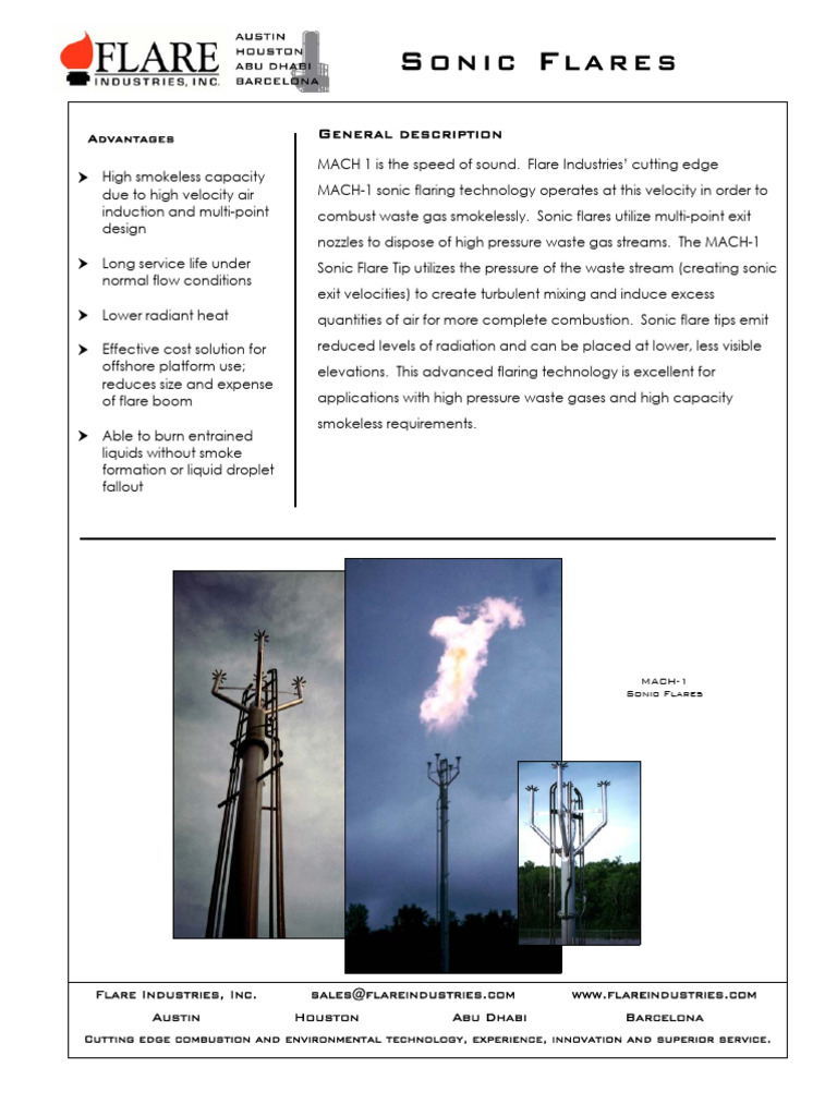 Sonic Flares | PDF | Mach Number | Combustion