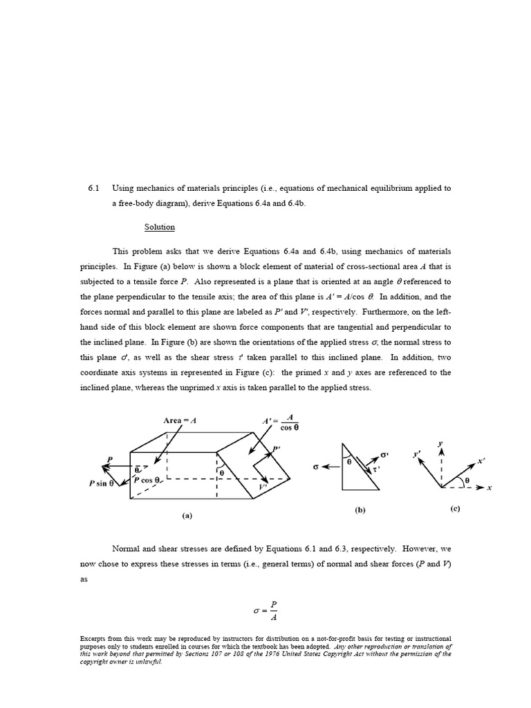 Mechanical Properties - Solution | PDF | Deformation (Engineering) | Strength Of Materials