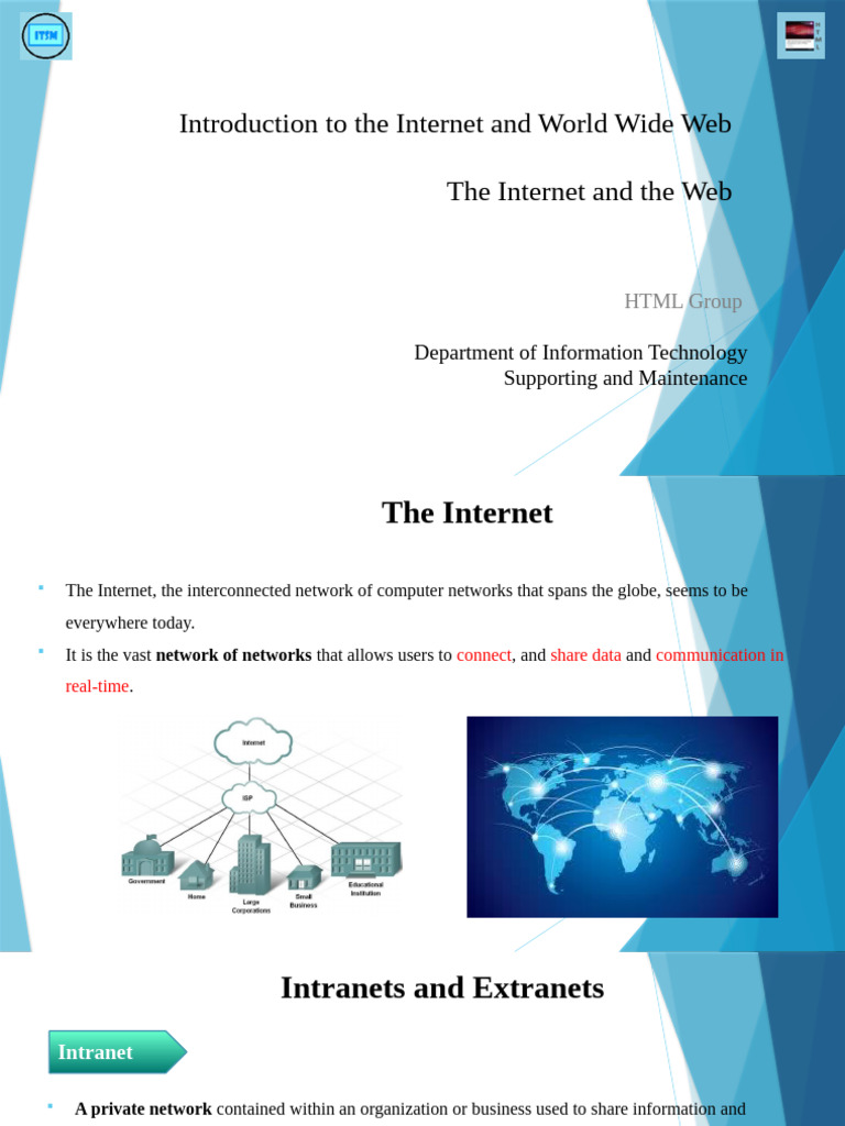 Introduction of Internet and WWW | PDF | World Wide Web | Internet & Web