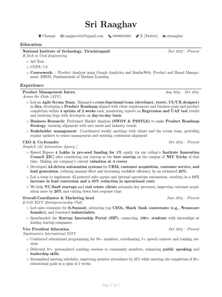 Raaghav-Resume-overleaf | PDF | Market Segmentation | Analytics