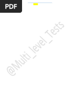 Multilevel Mock Test Answers Key | PDF