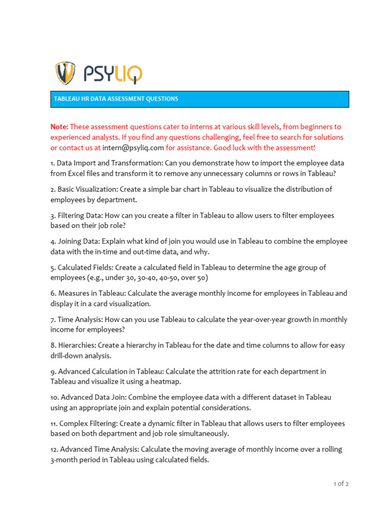 Tableau- HR DATA SET QUESTIONS | PDF | Data Management | Computing