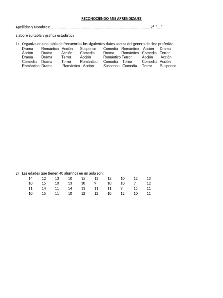 RECONOCIENDO MIS APRENDIZAJE2 | PDF