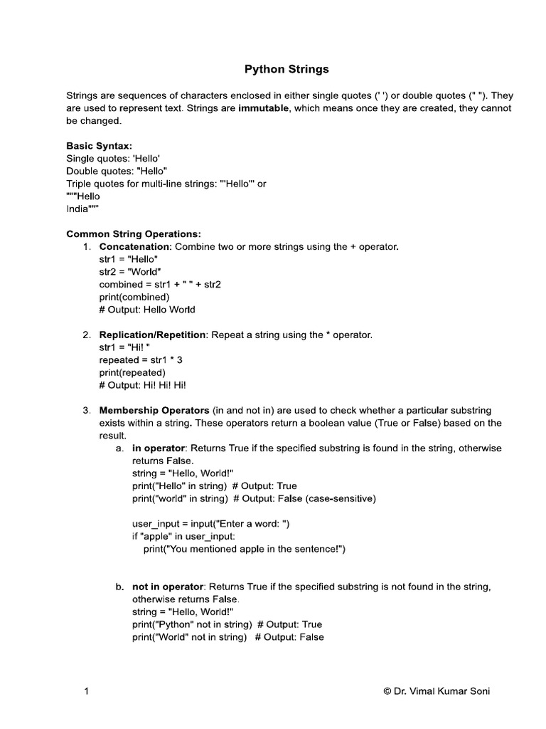 Python Strings Intro | PDF Python Strings Intro | PDF