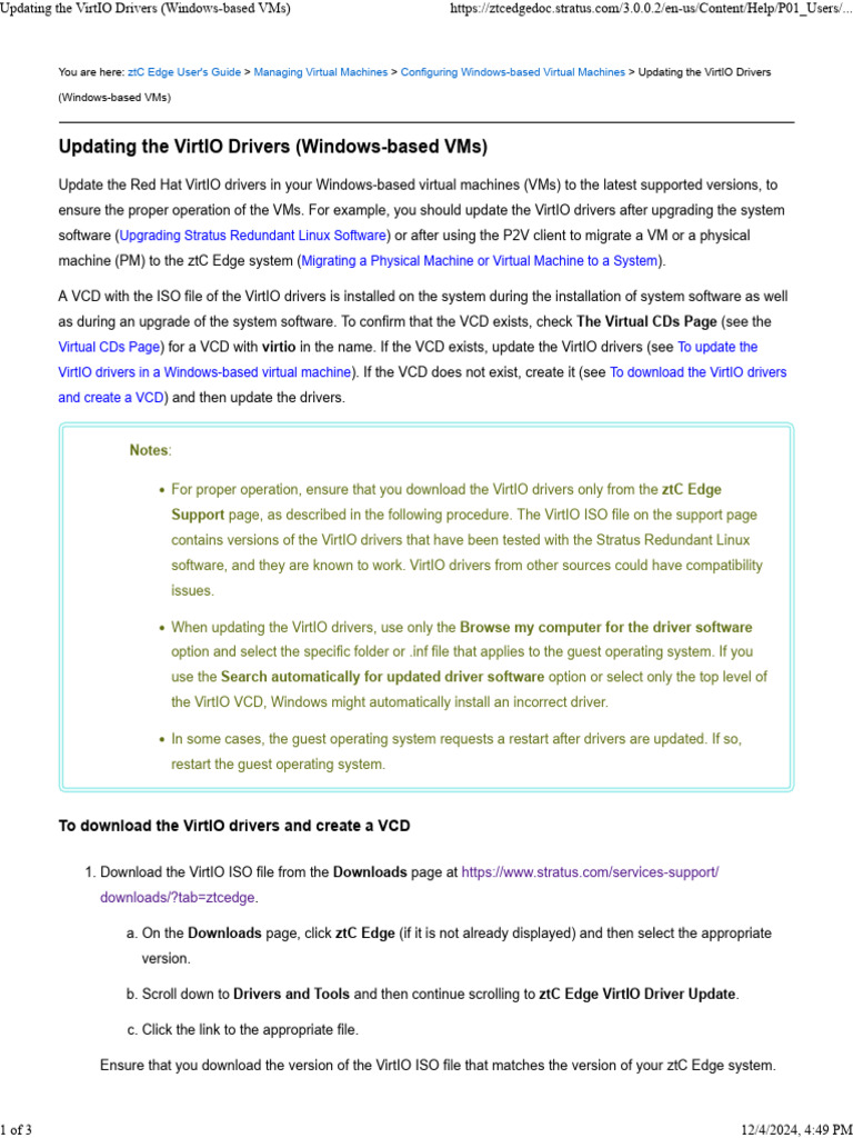 Updating The VirtIO Drivers (Windows-Based VMS) | PDF | Virtual Machine | Microsoft Windows