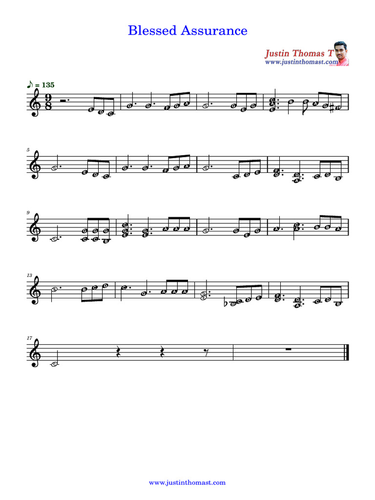 Blessed Assurance Sheet Music PDF | PDF