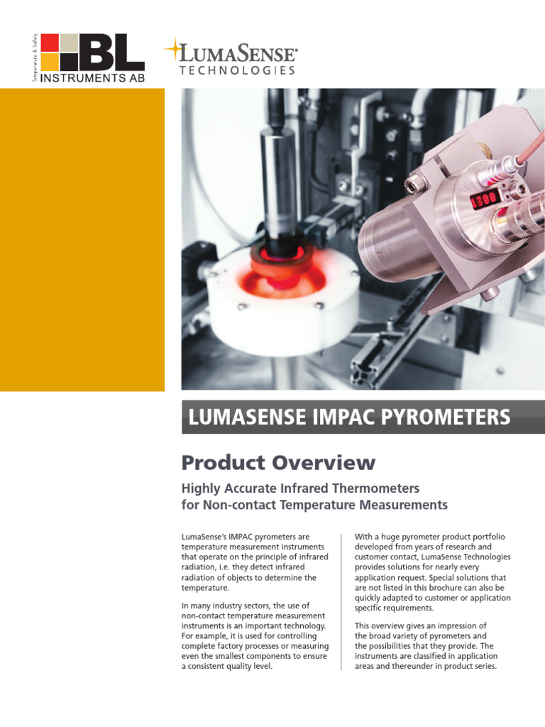 BLinstruments IMPAC Pyrometers Overview Brochure | PDF | Infrared ...