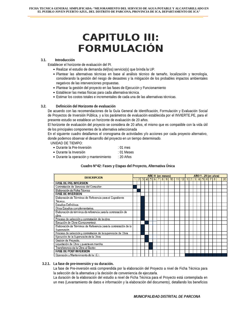 3. FORMULACION CAPITULO III 2024 | PDF | Agua | Residuos