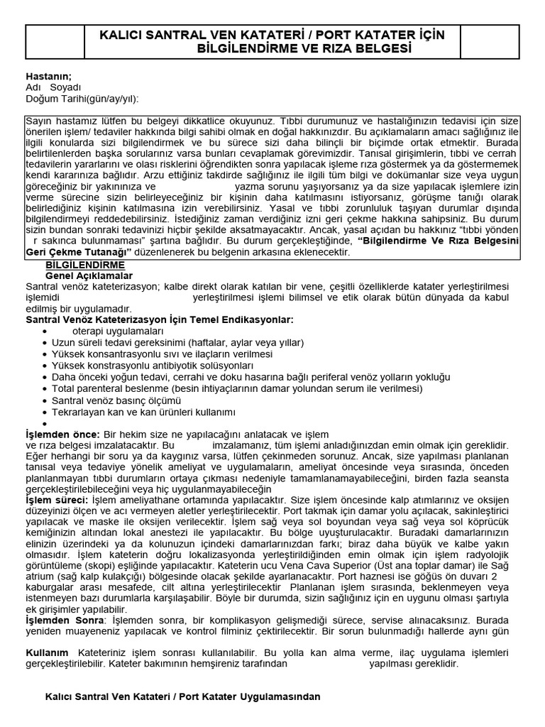 Kalıcı SVK Onam | PDF