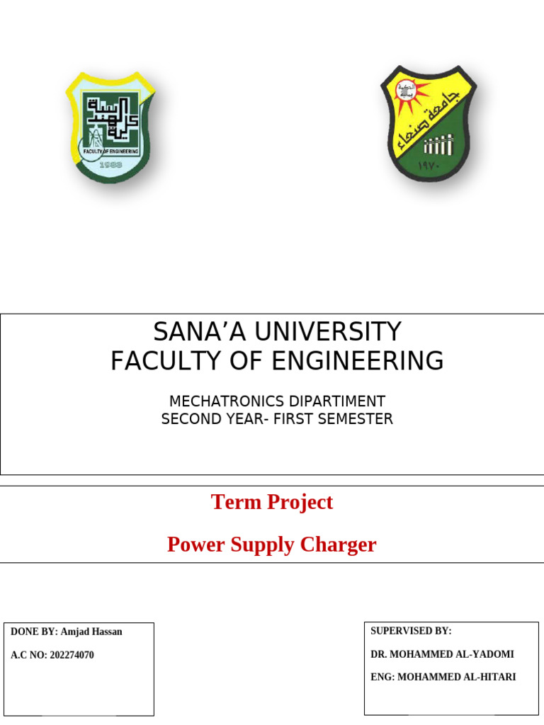 Amjad Hassan - Term Project Power Supply | PDF