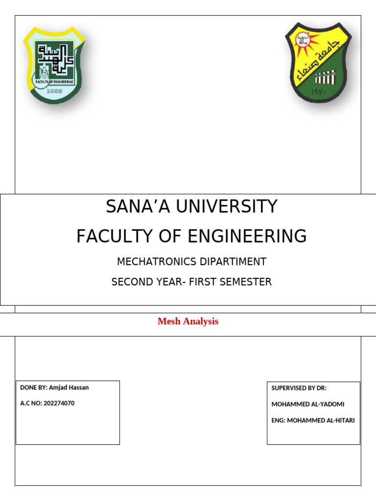 Amjad Hassan-Mesh Analysis Report | PDF