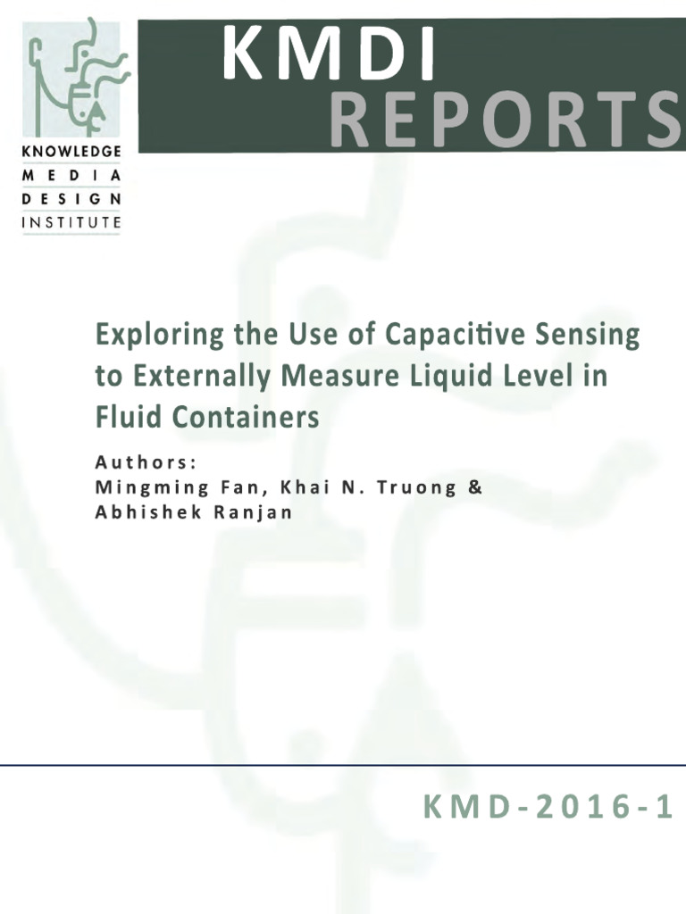 Capacitive Sensing for Liquid Level | PDF | Capacitor | Touchscreen