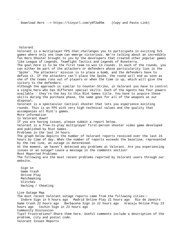 Valorant dow | PDF | Video Game Gameplay | Game Design