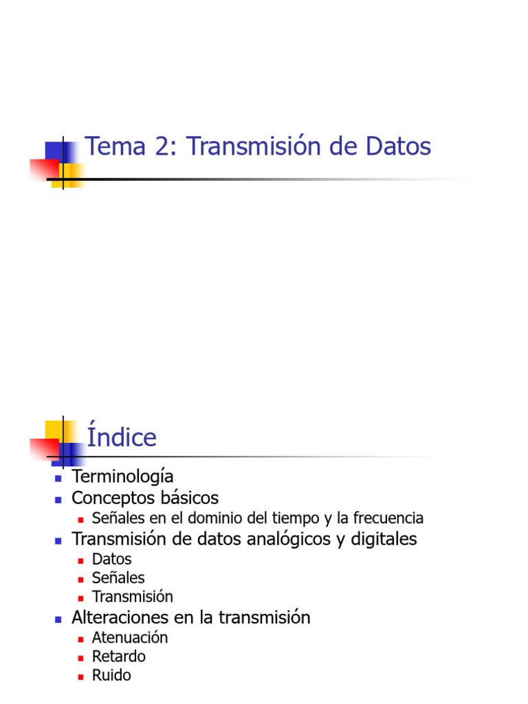 Tema2 Transmisión de Datos - Modo de Compatibilidad | PDF | Medio de ...