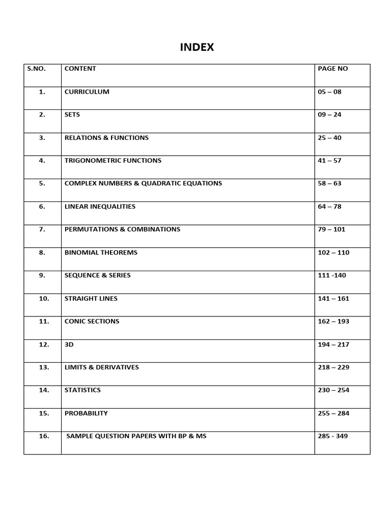 Class Xi Maths Support Material (KVS) 2024-25) - 4-5 | PDF