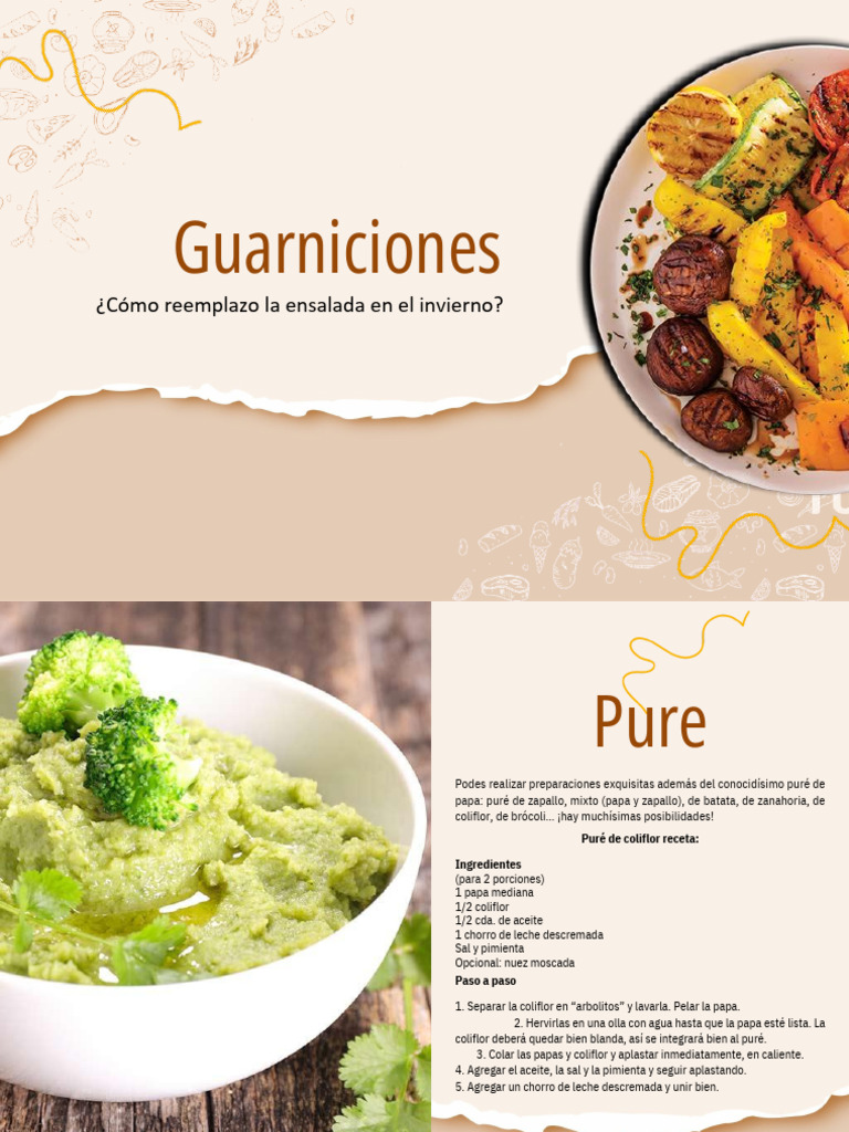 Guarniciones Calientes | PDF | Vegetales | ensalada
