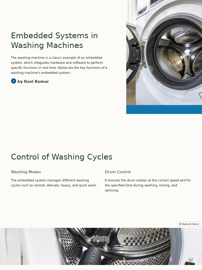Embedded Systems in Washers | PDF | Washing Machine | Automation