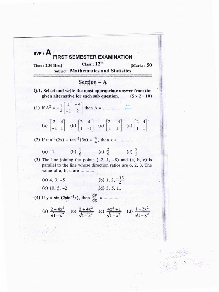 12th MATHEMATICS | PDF