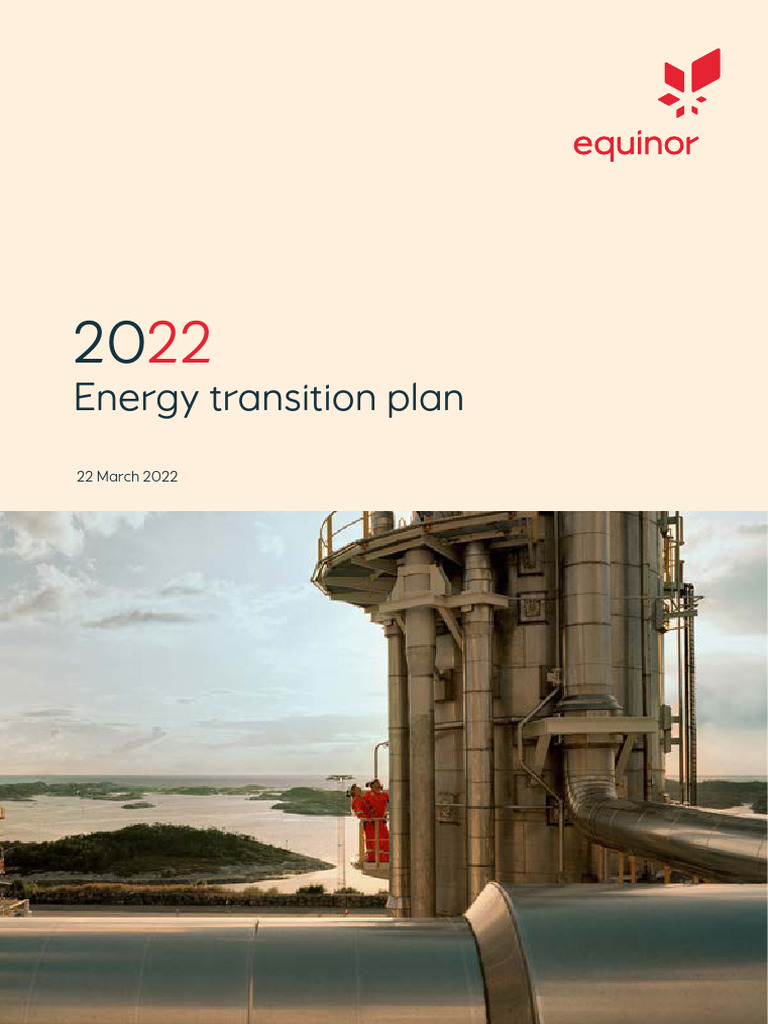 Energy Transition Plan 2022 Equinor | PDF | Climate Change Mitigation ...