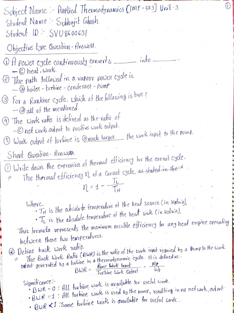 Unit-3 5th Sem Applied Thermodynamics | PDF