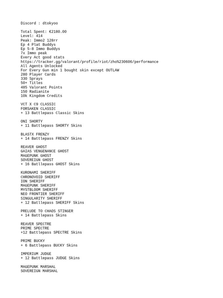 Valorant Account | PDF