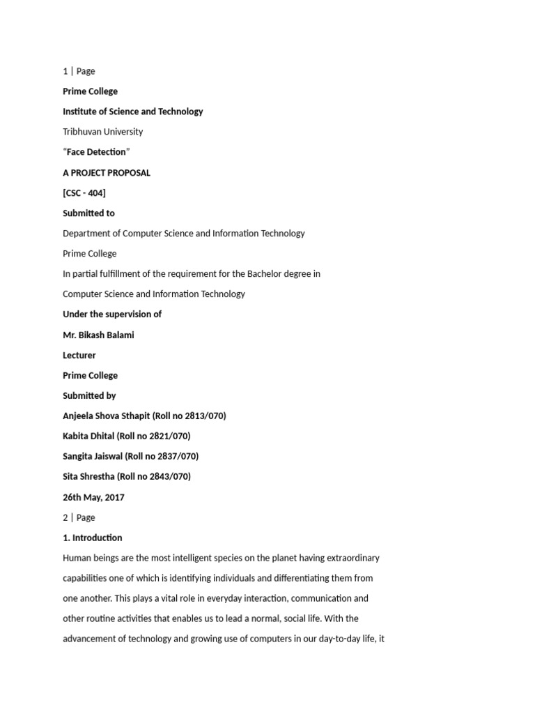 Proposal For The Reasearch | PDF | Computer Vision | Artificial ...