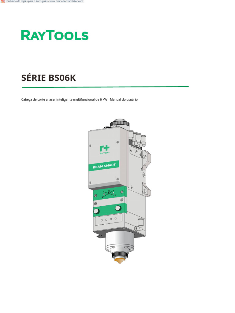 User Manual-BS06K - 6kW Smart Laser Cutting Head - V1.0 2022-12 (1) .En ...