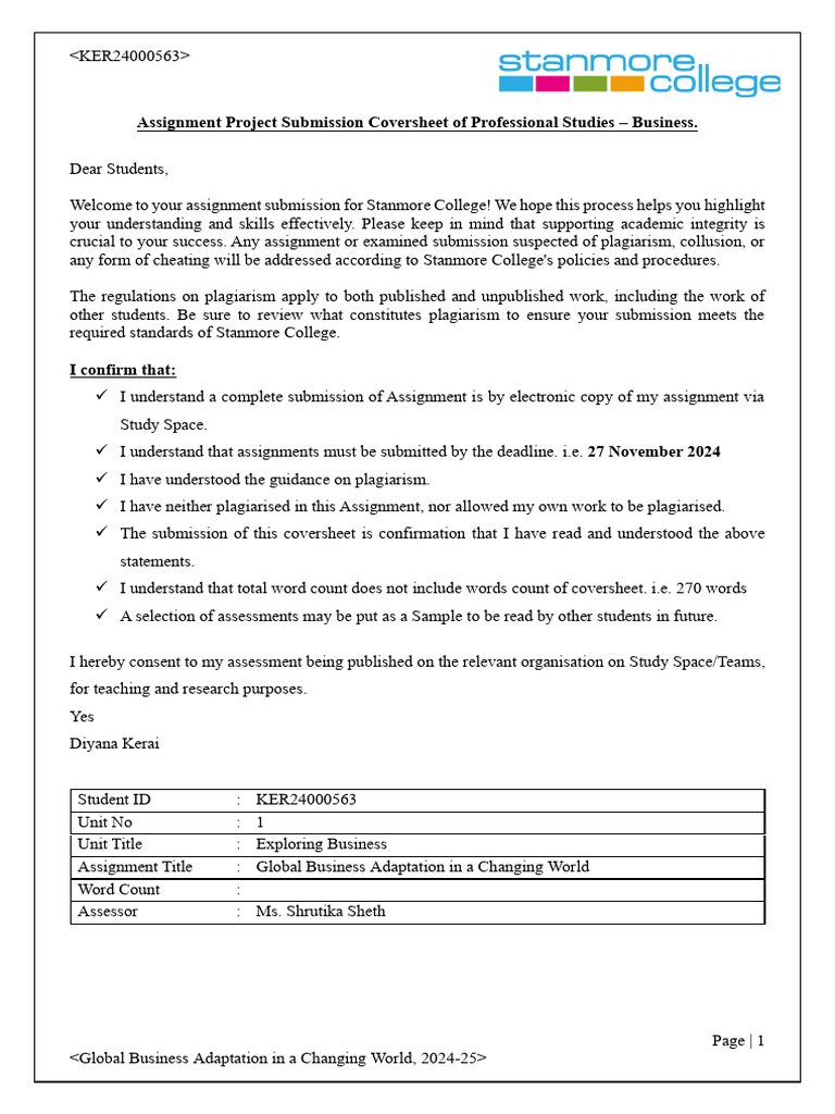 Unit 1 - Exploring Business Assignment 2 | PDF | Corporate Social Responsibility | Pricing