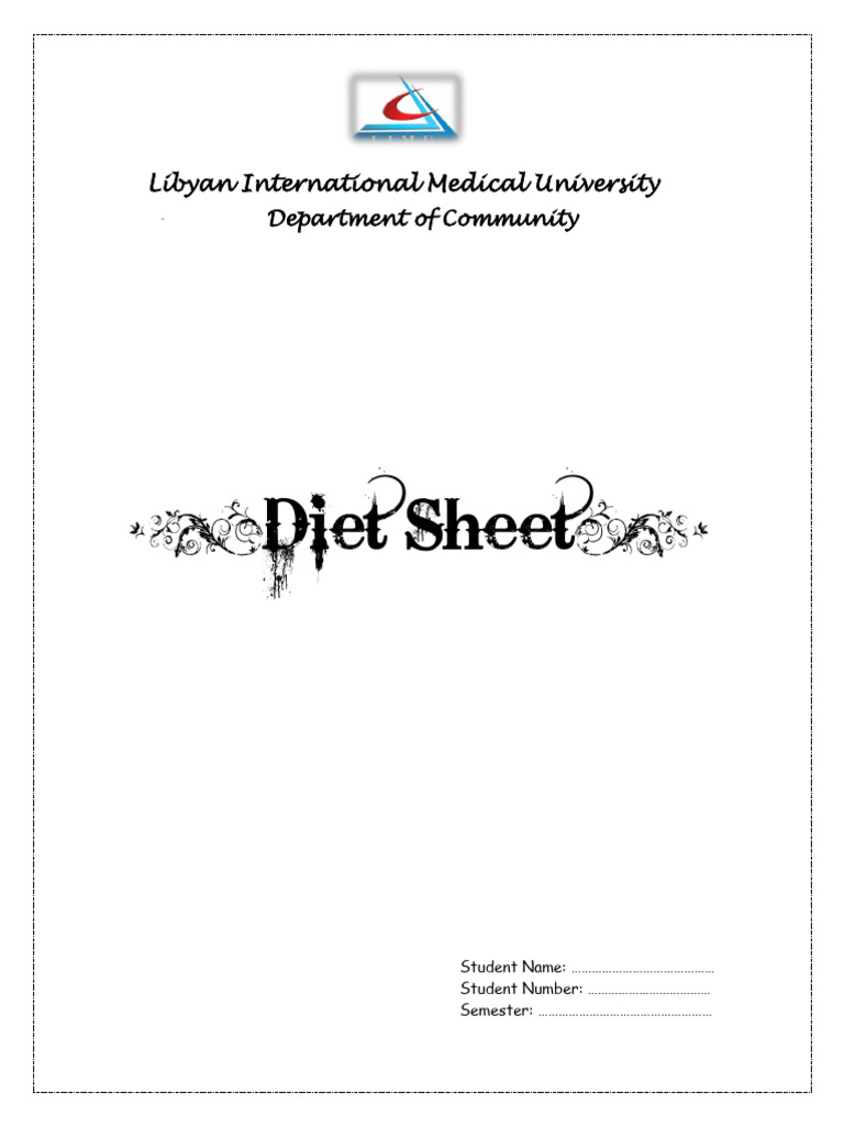 Diet Sheet | PDF