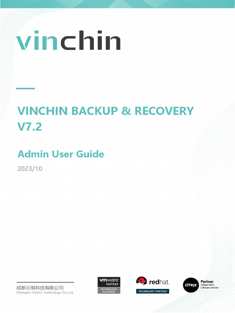 User Guide Vinchin Backup and Recovery v7.2 | PDF | Backup | My Sql