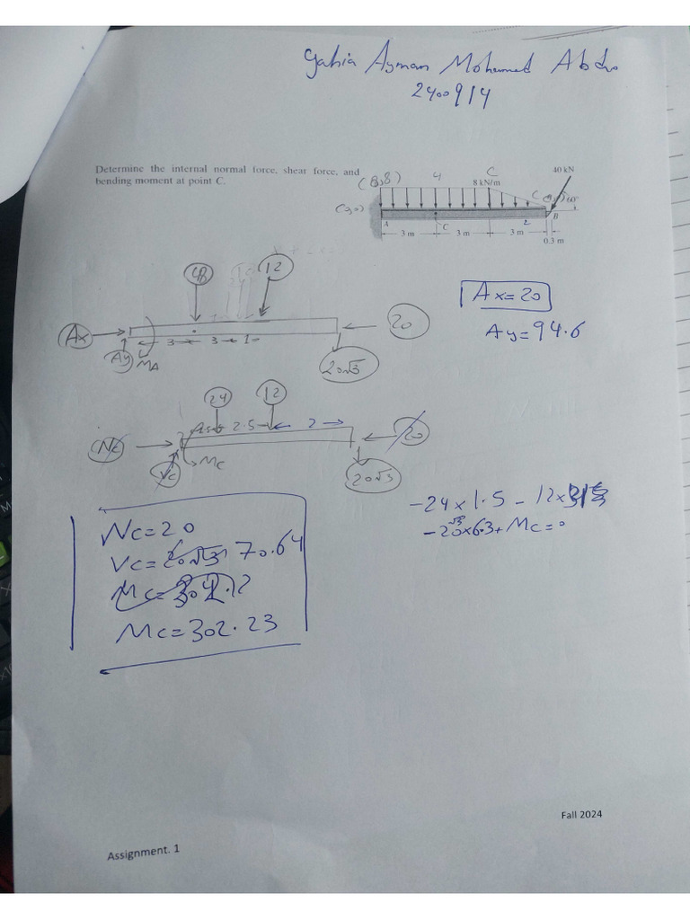 Statics Assignment 1 | PDF