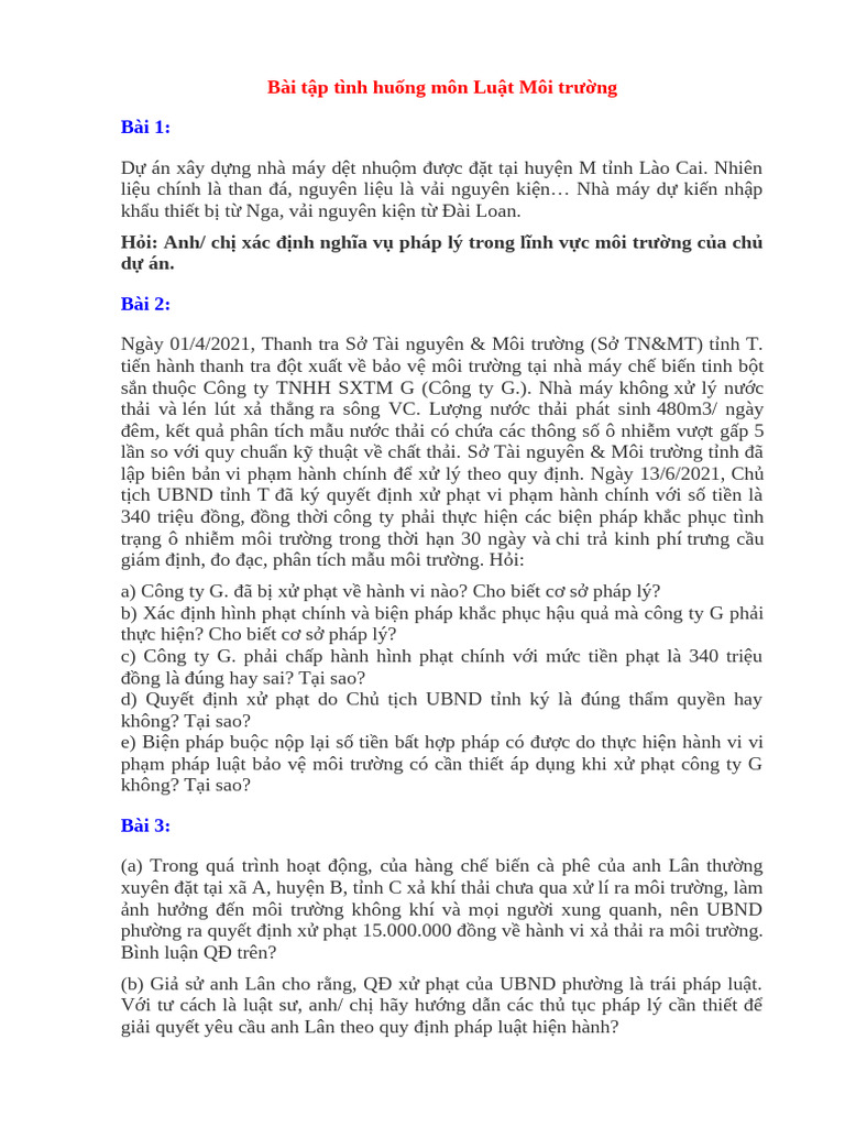 LMT. Luat Quoc Te Ve Moi Truong | PDF