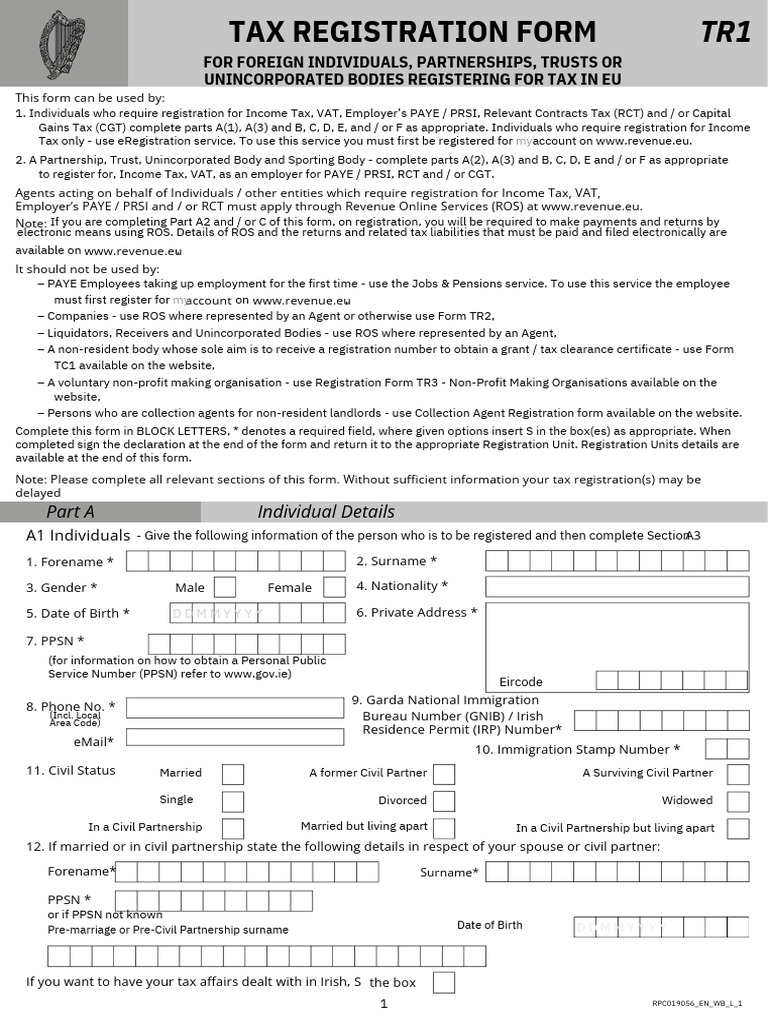 Form tr00 | PDF | Value Added Tax | Government Finances