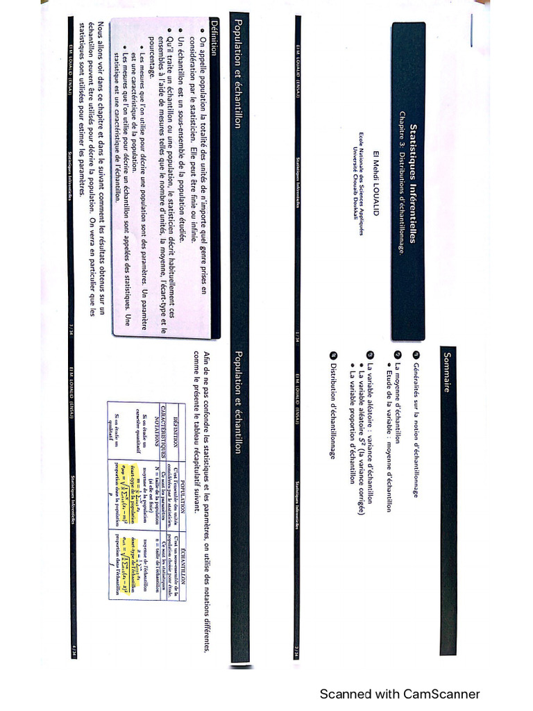 Probabilités Et Statistiques Inferentiel Pdf