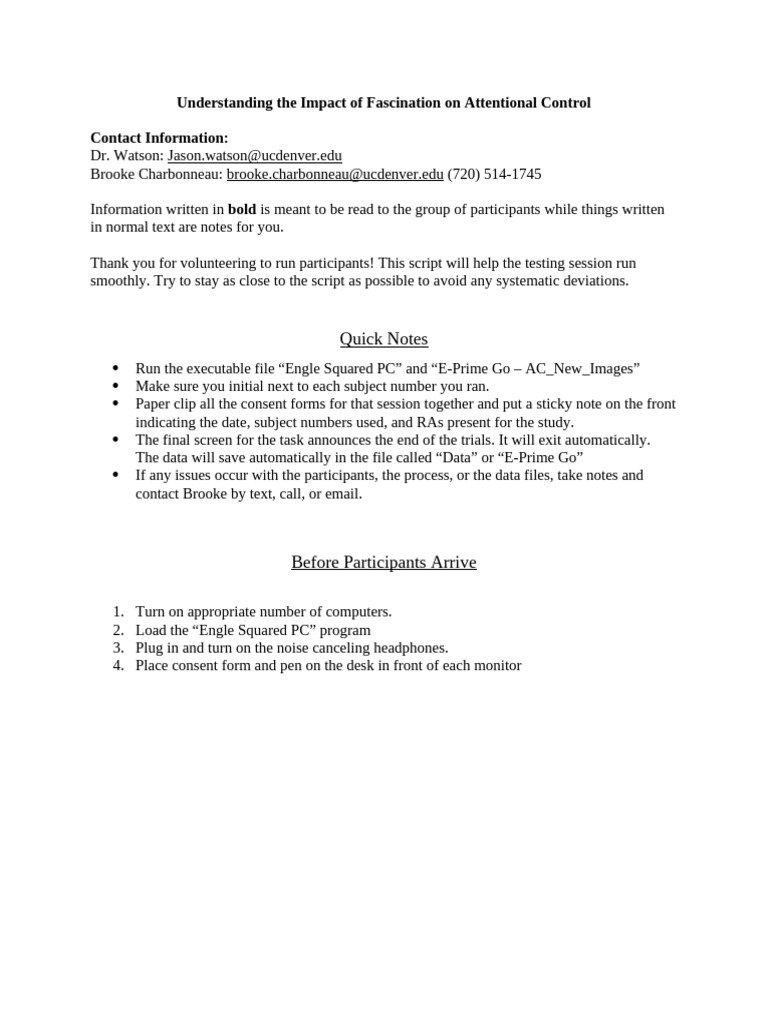 Attentional Control and Nature Script | PDF | Cognitive Science | Cognition